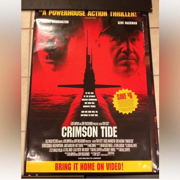 Art | Crimson Tide Movie Poster Vintage Denzel Washington Gene Hackman ...